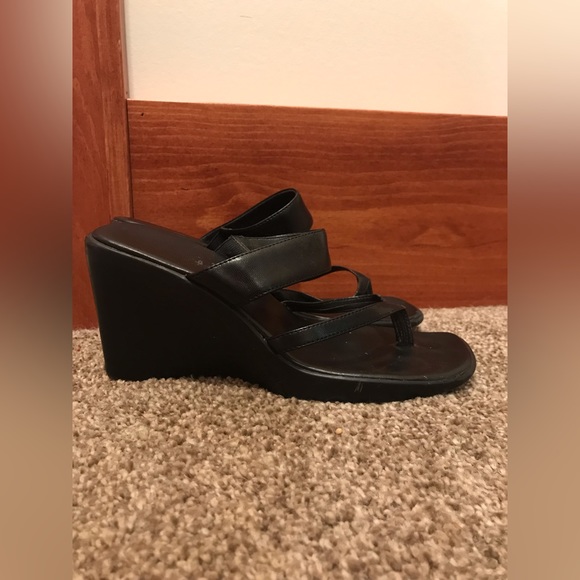 Vintage | Shoes | Vintage Black Platform Chunky 3 Inch Taxi Heels ...